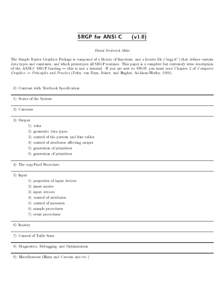 David Frederick Sklar Computer Graphics - Principles and Practice | PDF ...