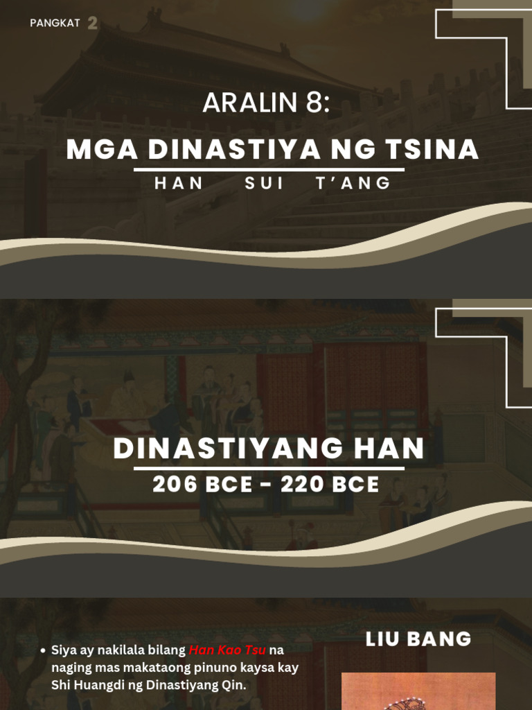 PANGKAT2Q3AP MGA DINASTIYA NG TSINA - Compressed | PDF