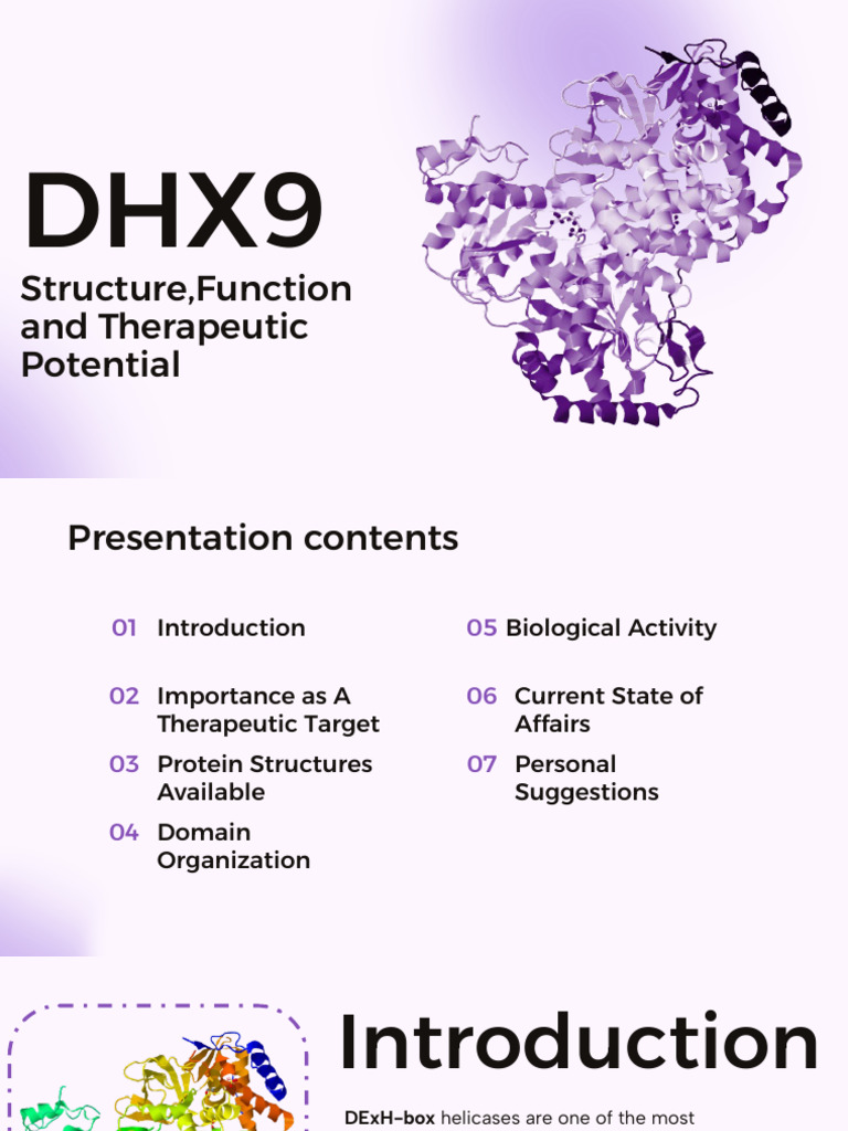 Protein Presantation DHX9 | PDF | Gene Expression | Biochemistry