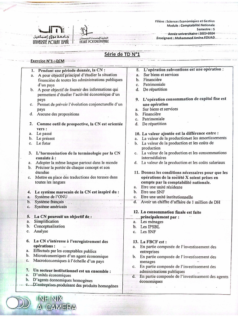 Tds Compta Nationale | PDF