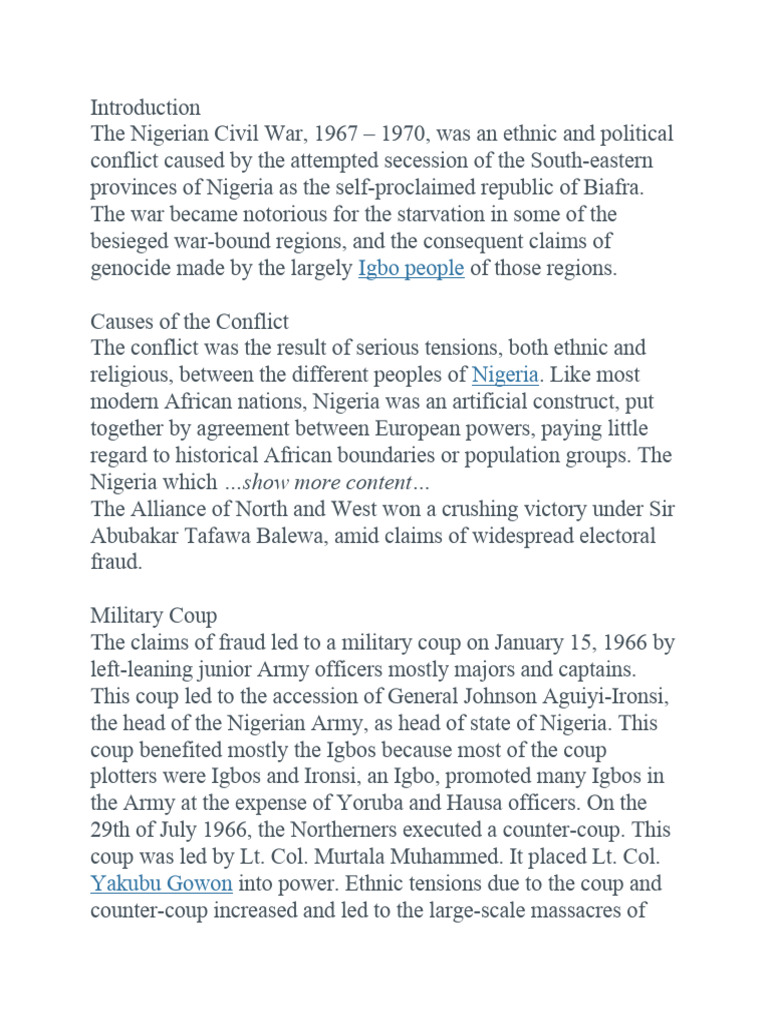 Nigeria Civil War | PDF