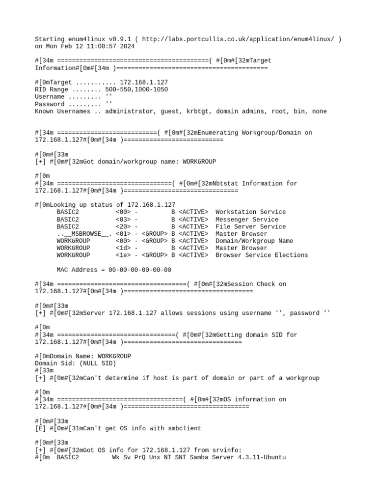 Enum Host | PDF | User (Computing) | Password