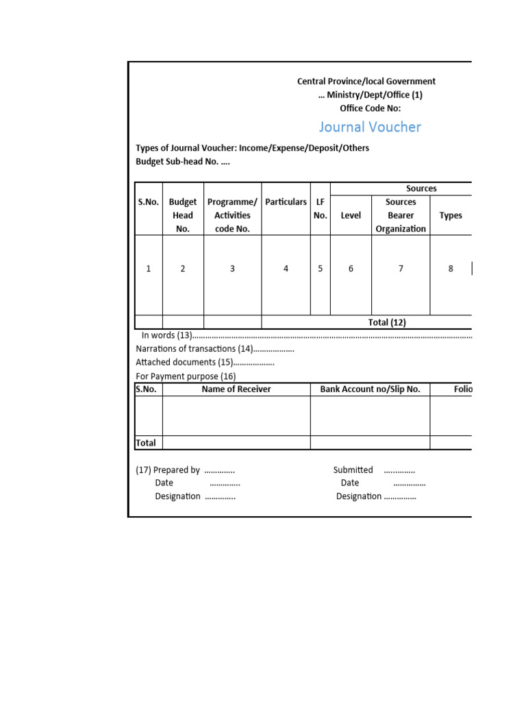 Journal Voucher | PDF