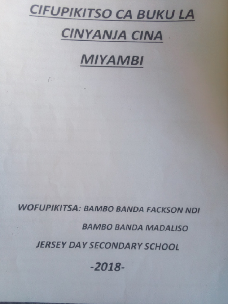 Miyambi 1 | PDF