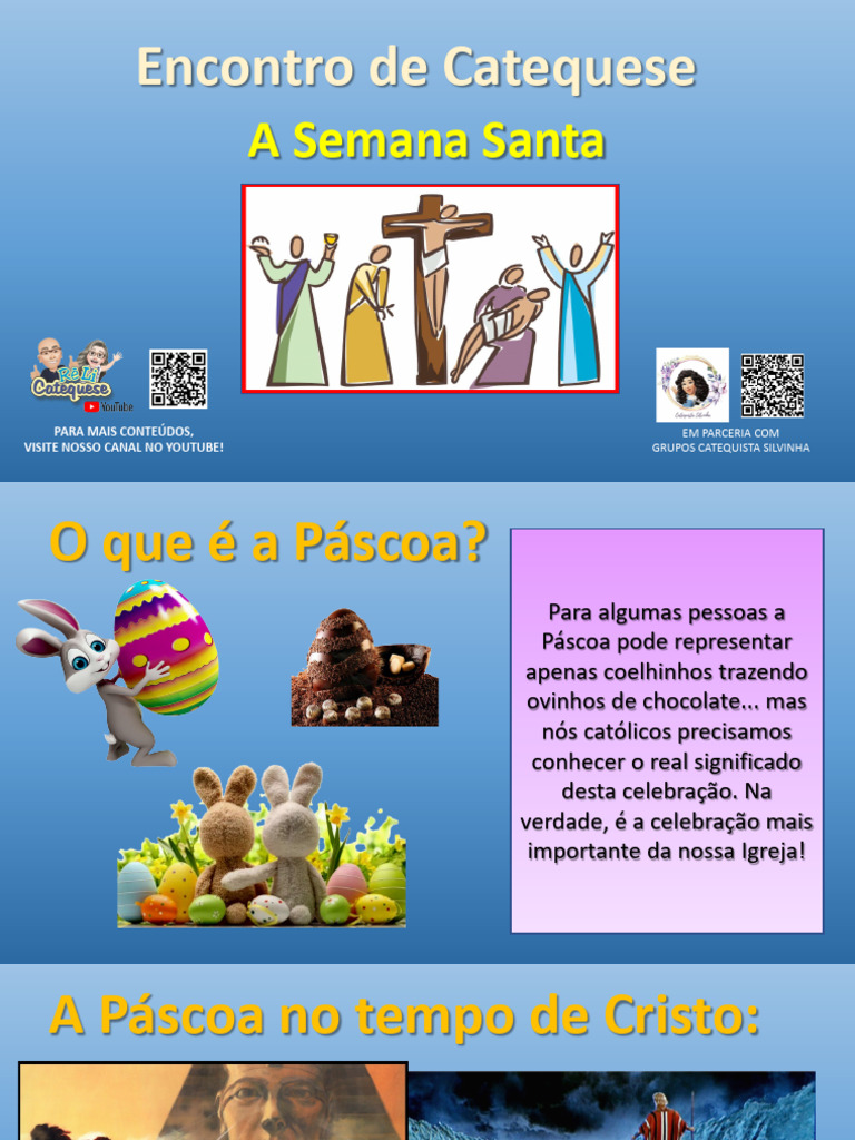 Encontro Semana Santa ReLi Catequese (1) | PDF | Páscoa | Quaresma