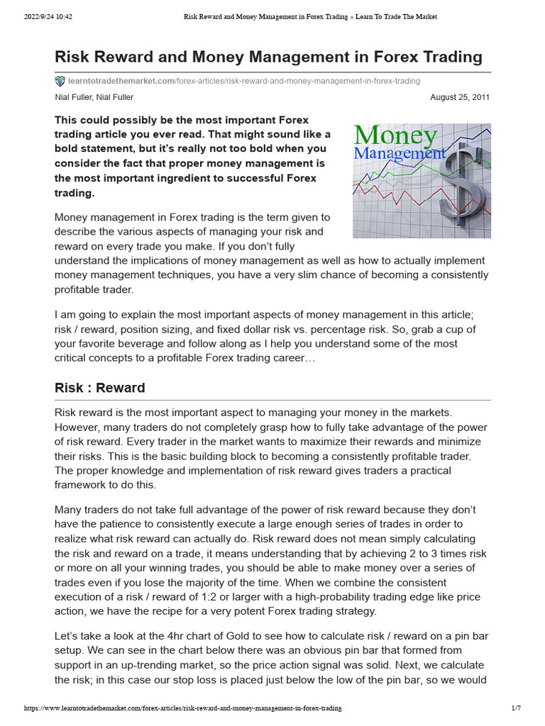 Forex Trading: Risk & Money Management | PDF | Investment Management ...