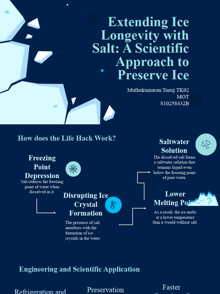 Extending Ice Longevity With Salt | PDF | Ice | Freezing