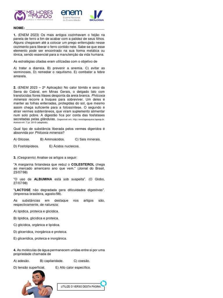 Substâncias Absorvidas por Philcoxia | PDF