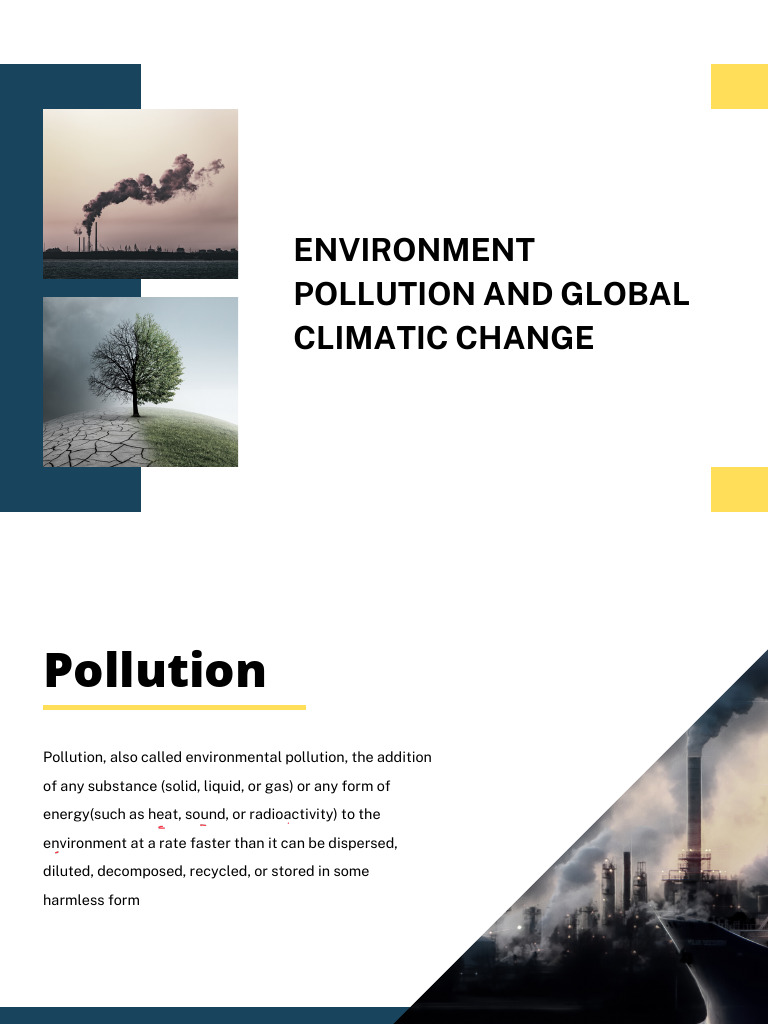 Environment Pollution and Global Climatic Change | PDF | Oil Spill ...