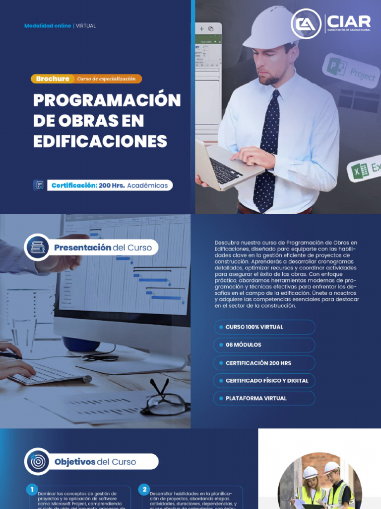 Brochure - Programaciòn de Obras en Edificaciones | PDF Brochure - Programaciòn de Obras en Edificaciones | PDF