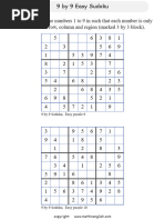 Easy Sudoku Puzzles by KrazyDad | PDF | Np Complete Problems | Puzzles