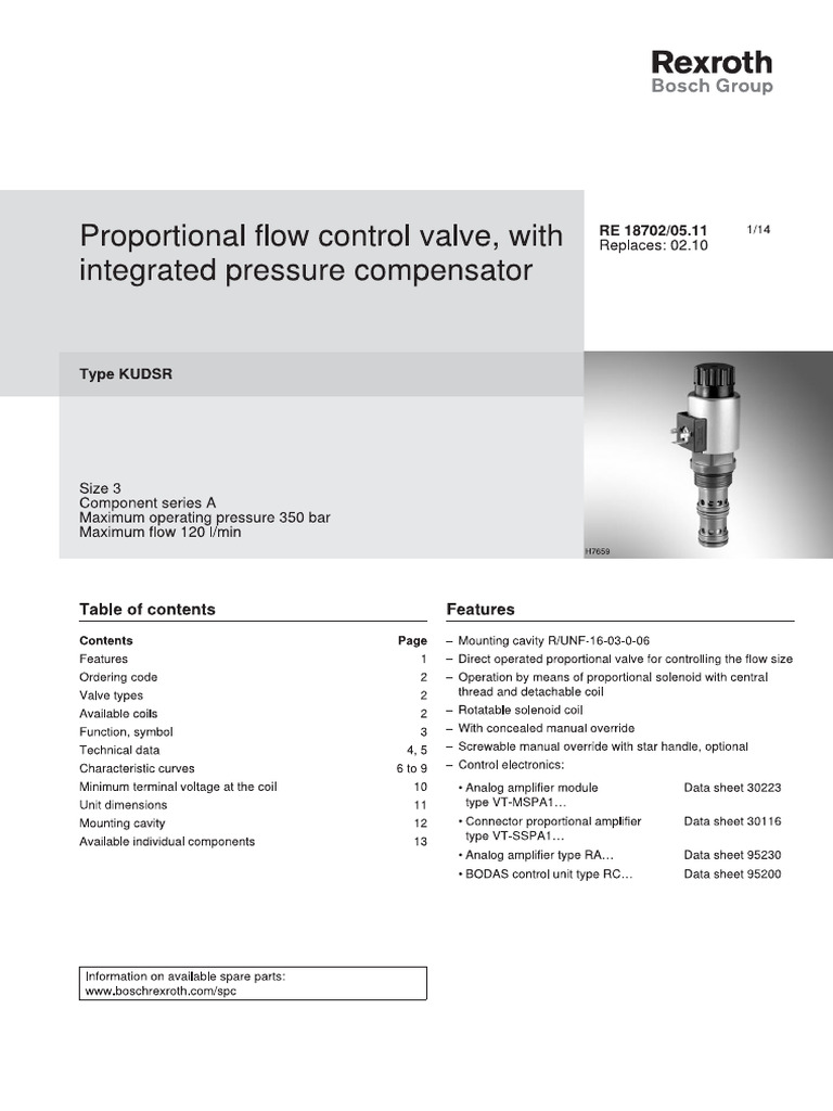 Kudsr Regul Prop Bosch Rexroth | PDF