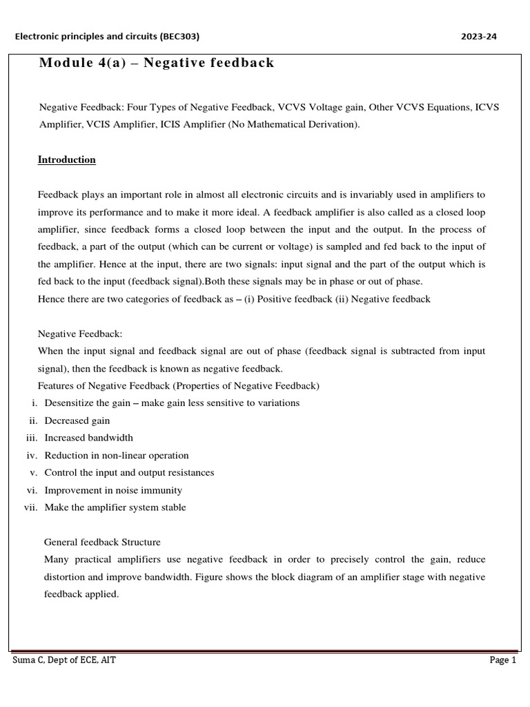 Epc-Module 4 (A) | Download Free PDF | Amplifier | Feedback