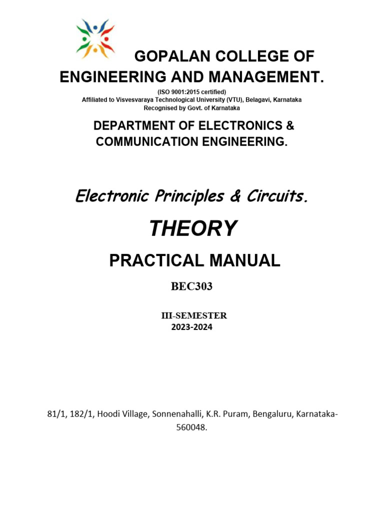 EPC BEC303 List of Exps | PDF | Rectifier | Diode