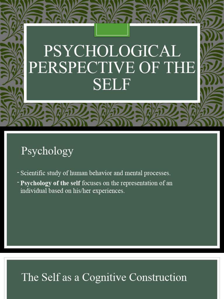 Psychological Self | PDF | Self | Self Concept
