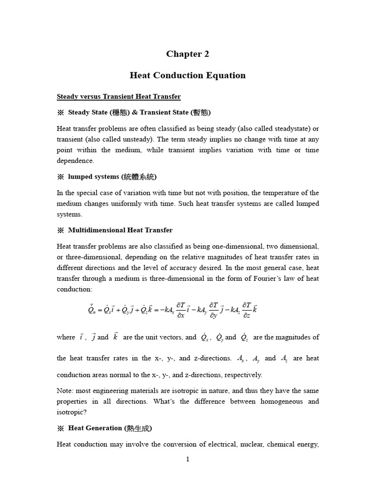 Chapter 02 Heat Conduction Equation | PDF | Thermal Conduction | Heat Transfer