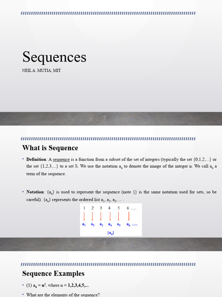 Sequences | PDF | Multiplication | Sequence