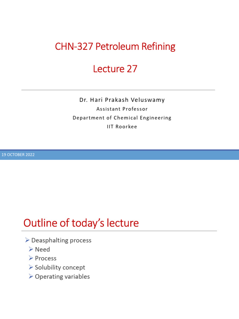 Deasphalting Process | PDF | Science & Mathematics