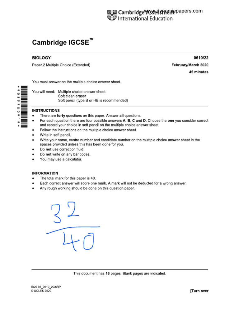 0610 m20 QP 22 | PDF