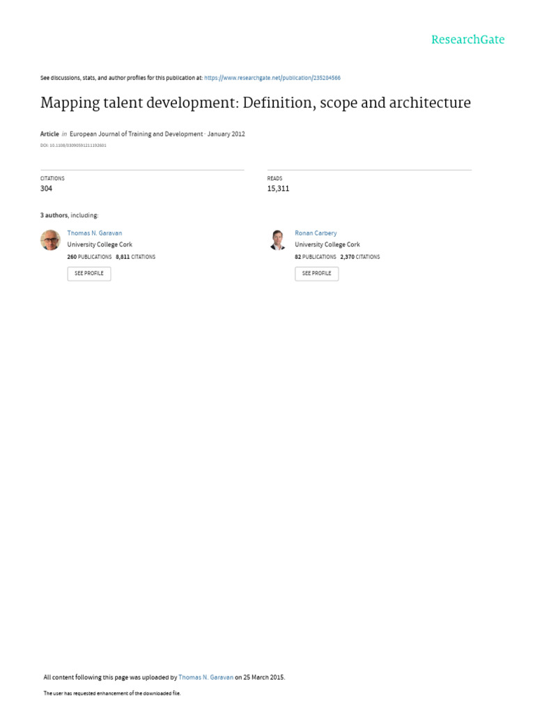 Talent Development Framework Overview | PDF | Mentorship | Learning