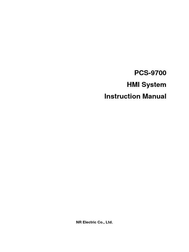 PCS-9700 - HMI - Instruction Manual - EN - Domestic General - X - R1.00 ...