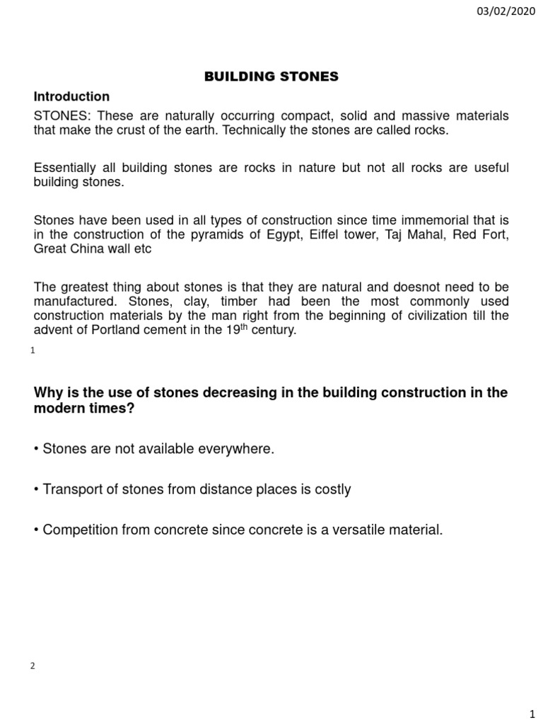 Building stones | PDF | Rock (Geology) | Sedimentary Rock