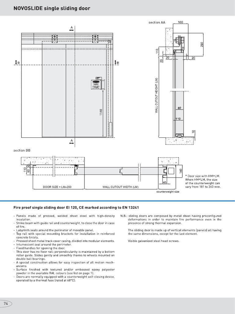Fisa Tehnica Usa Glisanta RF NOVOSLIDE EI120-EN | PDF
