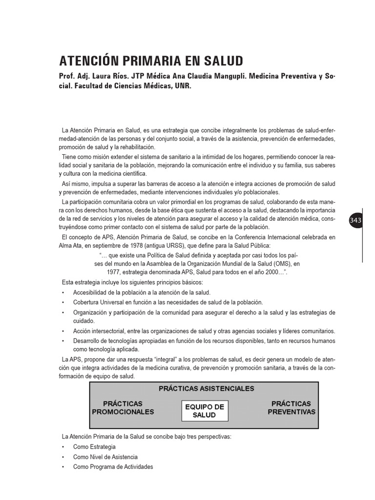 Atencion Primaria en Salud | Descargar gratis PDF | Cuidado de la salud | Evaluación