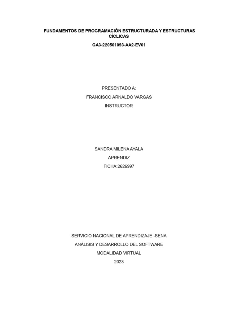 Fundamentos de Programación Estructurada | PDF | Algoritmos | Programación de computadoras