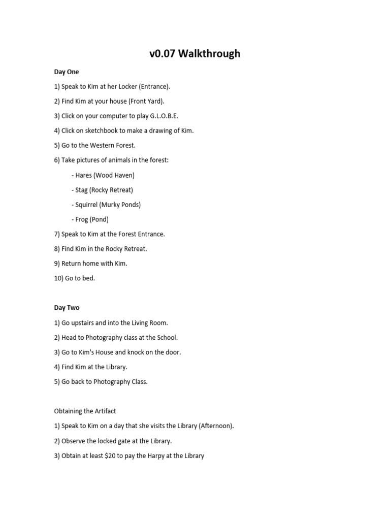 Walkthrough V0 07 Pdf