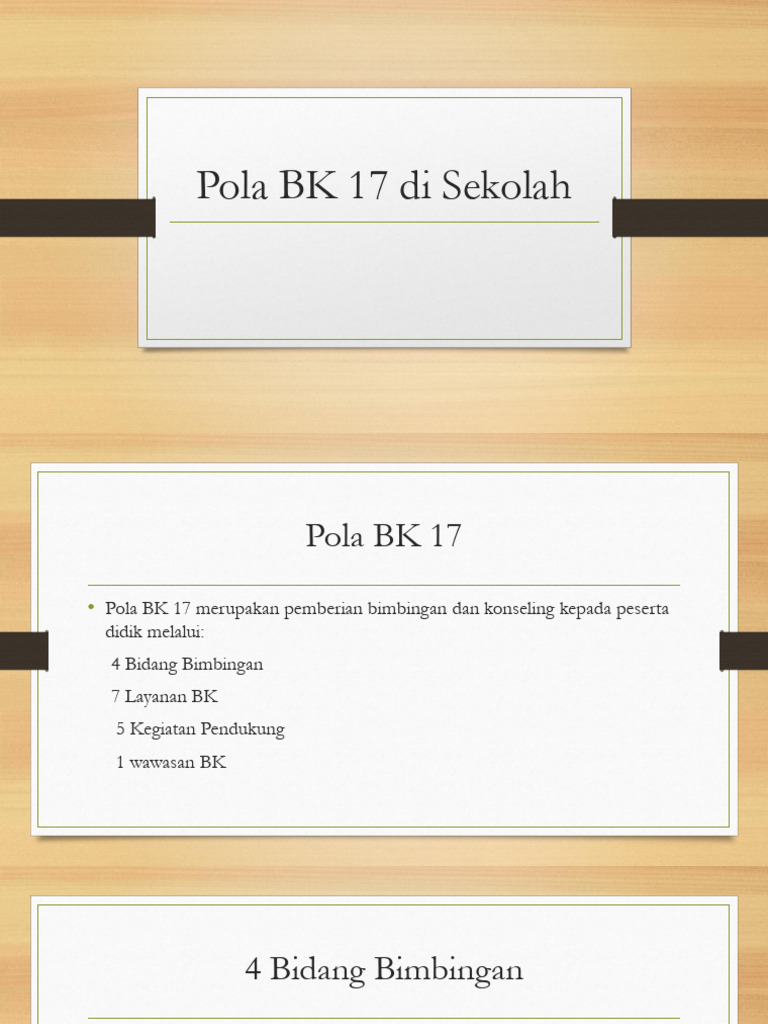 Pola BK 17 Di Sekolah | PDF | Pengembangan Diri