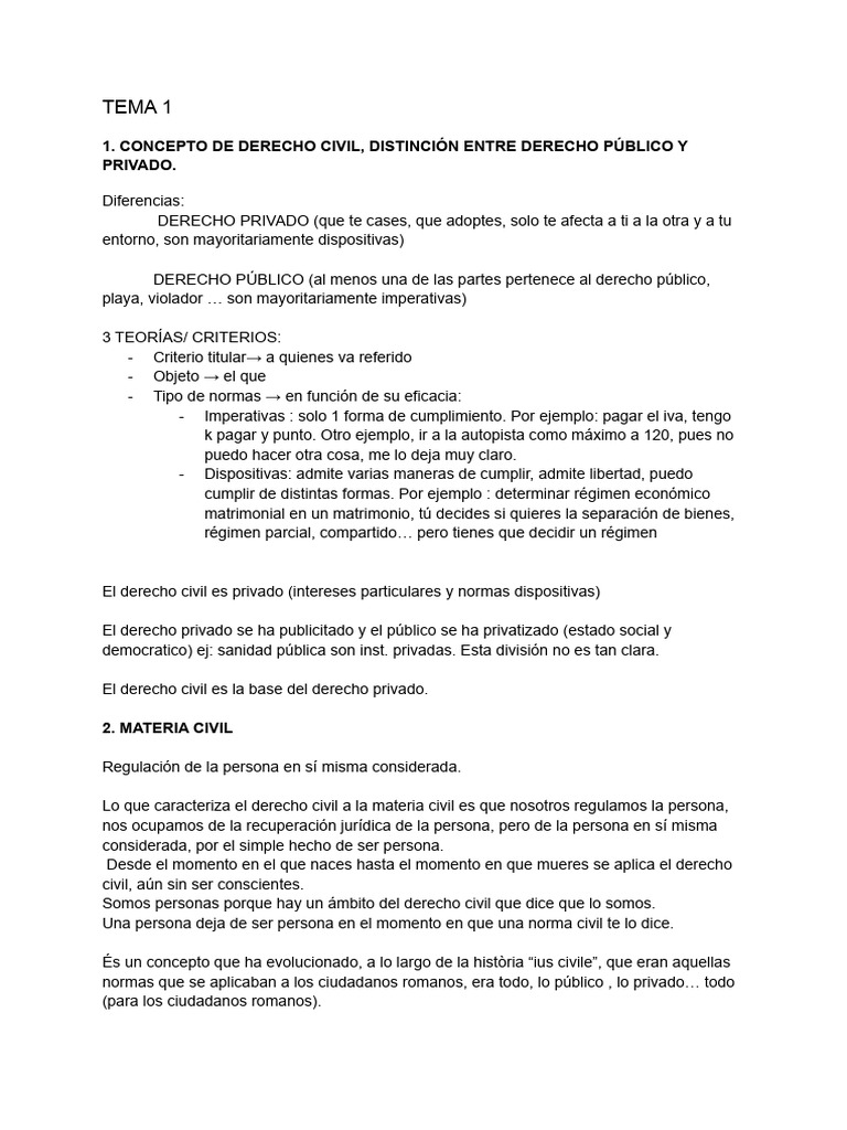 Derecho Civil | PDF | Derecho Civil (Common Law) | Ley Pública