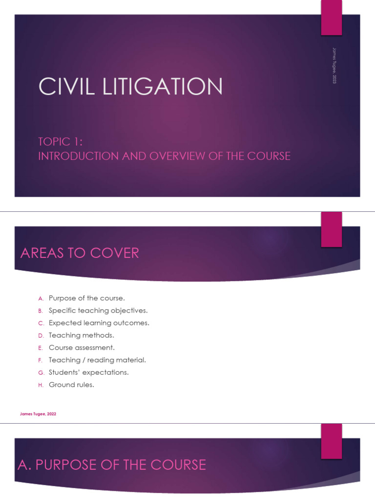 Civil Litigation Notes 2023 - Tugee | PDF | Lawsuit | Amicus Curiae