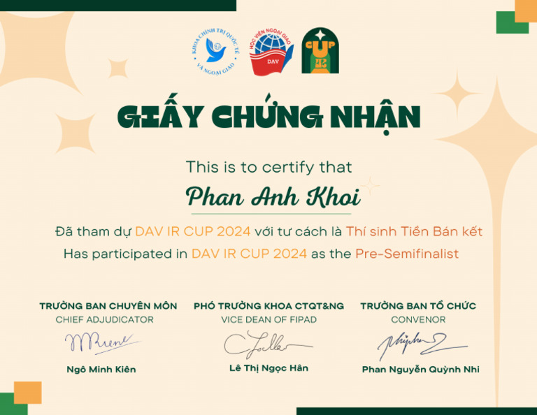 Cert Dav Ir Cup 2024 - Awards-16 | PDF