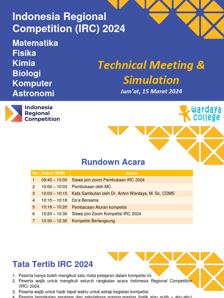 IRC 2024: Panduan Peserta Kompetisi | PDF