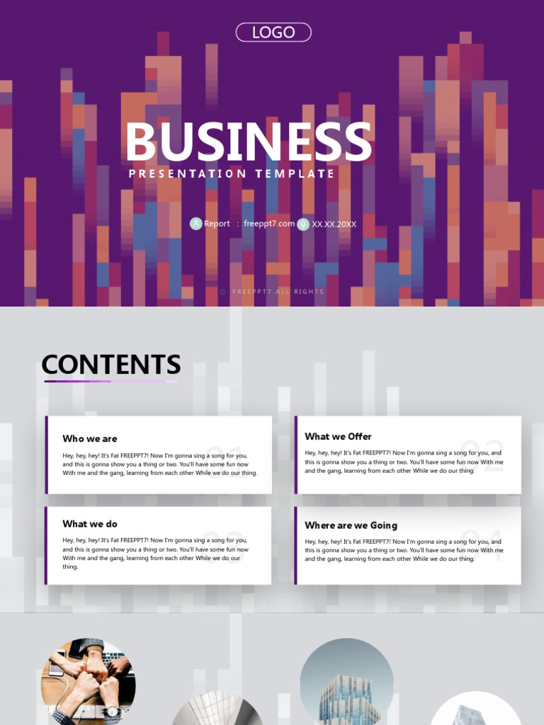 Abstract Business Report PPT Template | PDF