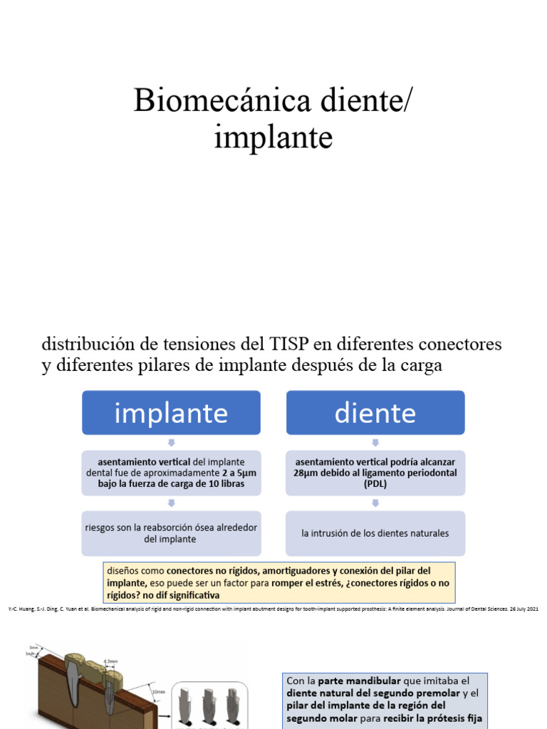 biomecanica diente implante | PDF | Anatomia dental | Ramas de Odontología