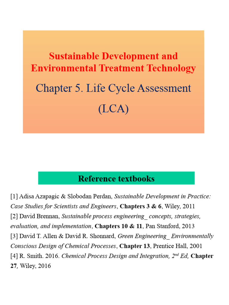 Chapter 5 Life Cycle Assessment (LCA) | PDF | Life Cycle Assessment ...