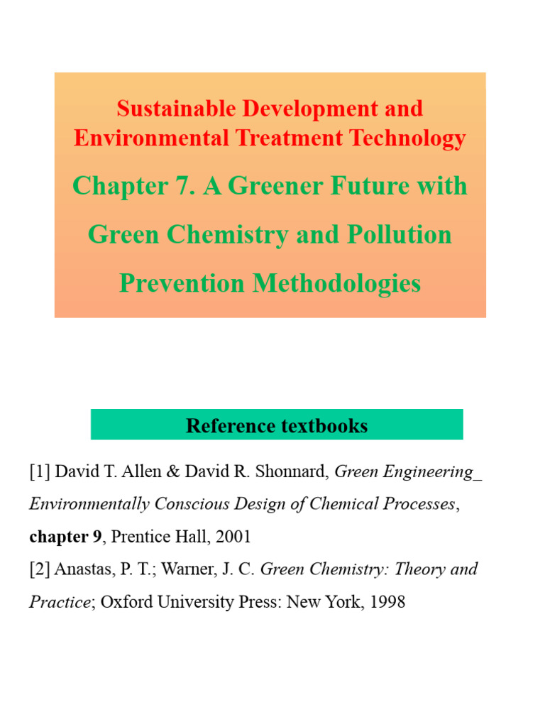 Green Chemistry for Eco-Conscious Engineers | PDF | Green Chemistry ...