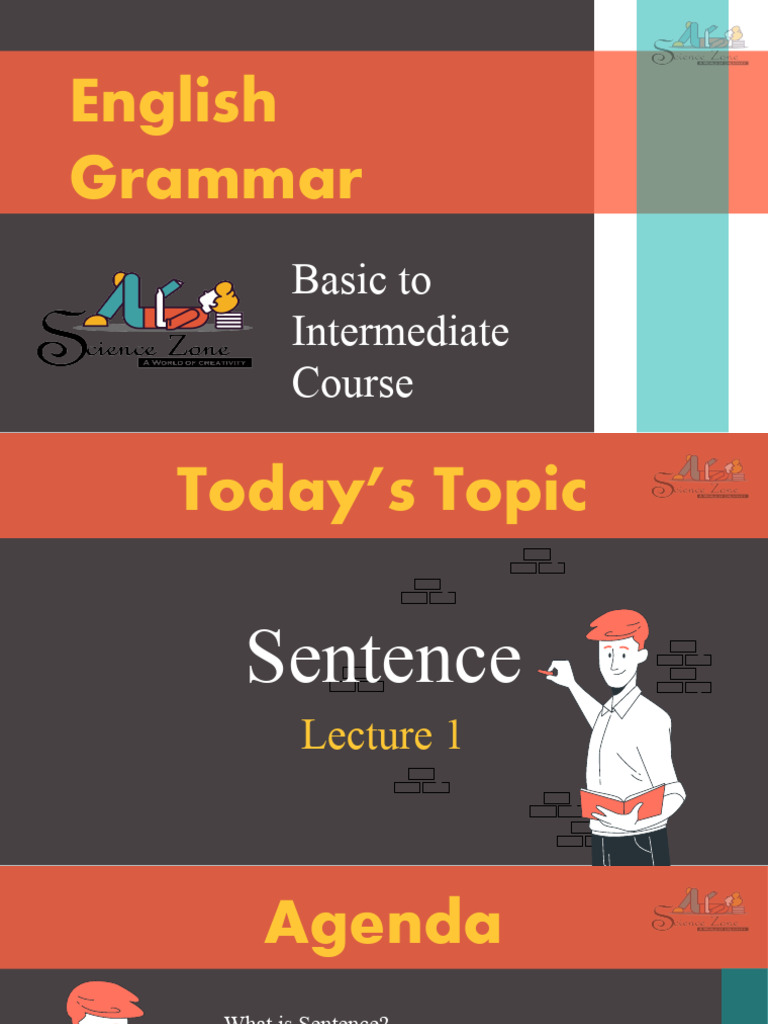 Lecture 1 - Basic of Sentence | PDF | Sentence (Linguistics) | Subject ...