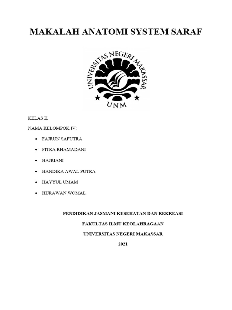Makalah Anatomi Sistem Saraf | PDF