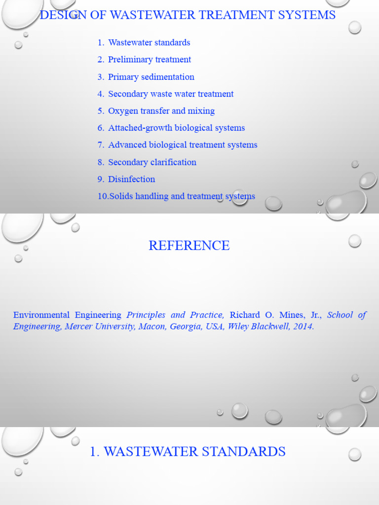 Chapter 14 - Design of Waste Water Treatement - Revised (Quang) | PDF