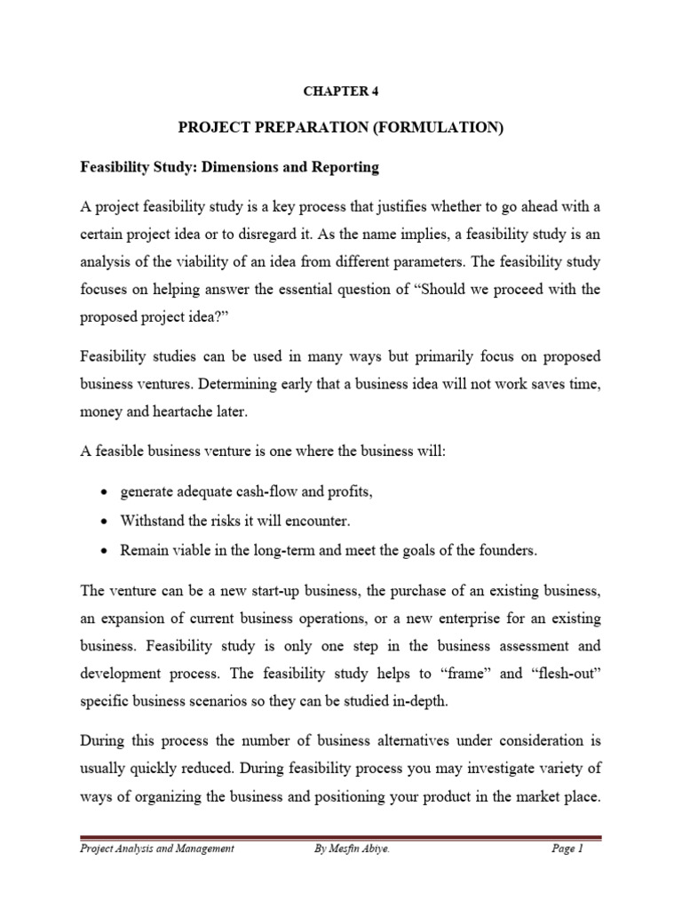 Feasibility Study Insights and Structure | PDF | Marketing ...