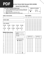 Zip Grade Answer Sheet 50 Items | PDF