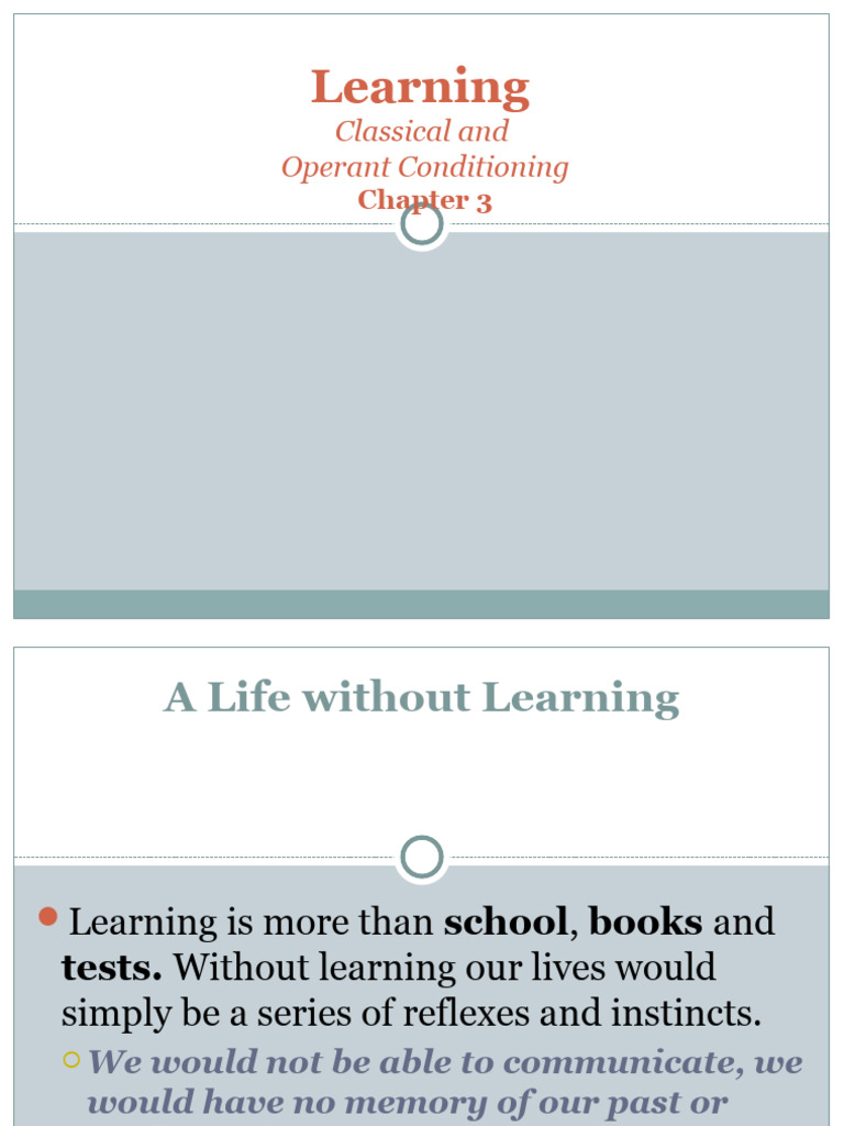 AP Chapter 6 Learning | PDF | Classical Conditioning | Reinforcement