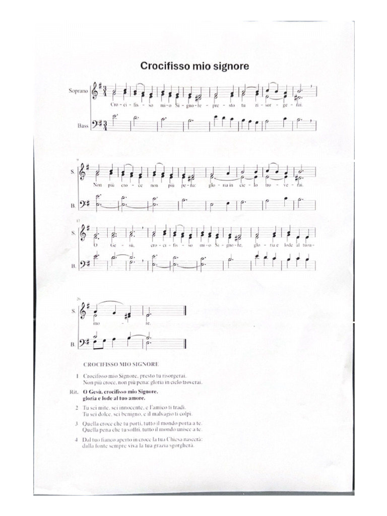 Crocifisso mio signore | PDF