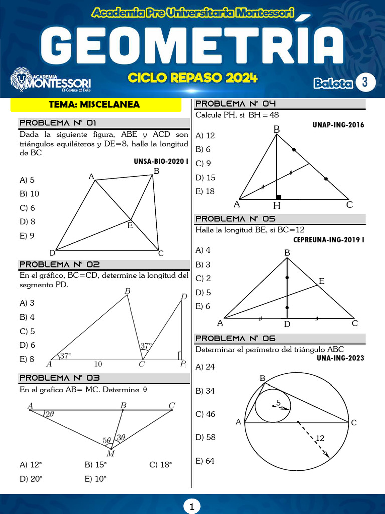 Geometria Montessori Semana 3 | PDF | Triángulo | Euclides