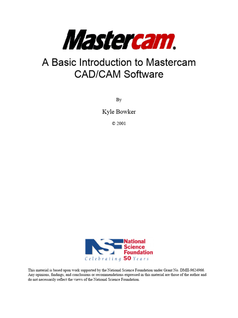Maste Rcam Tutorial 001 | PDF | Numerical Control | Machine Tool