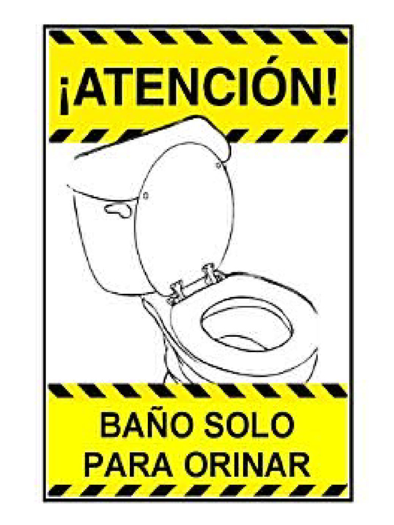 LETRERO BAÑO SOLO PARA ORINAR | PDF