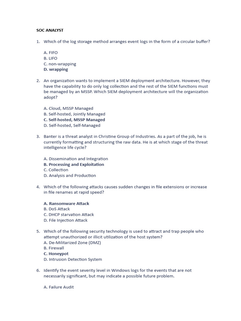 Soc Analyst | PDF | Security | Computer Security